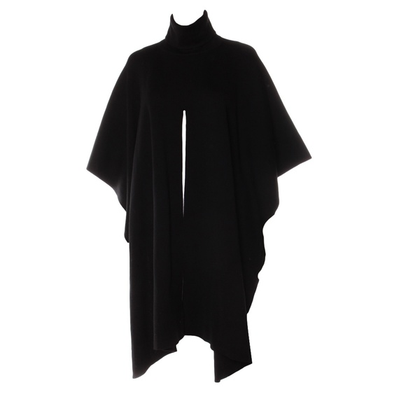 COS | Sweaters | Cos Wool Turtleneck Poncho Black | Poshmark